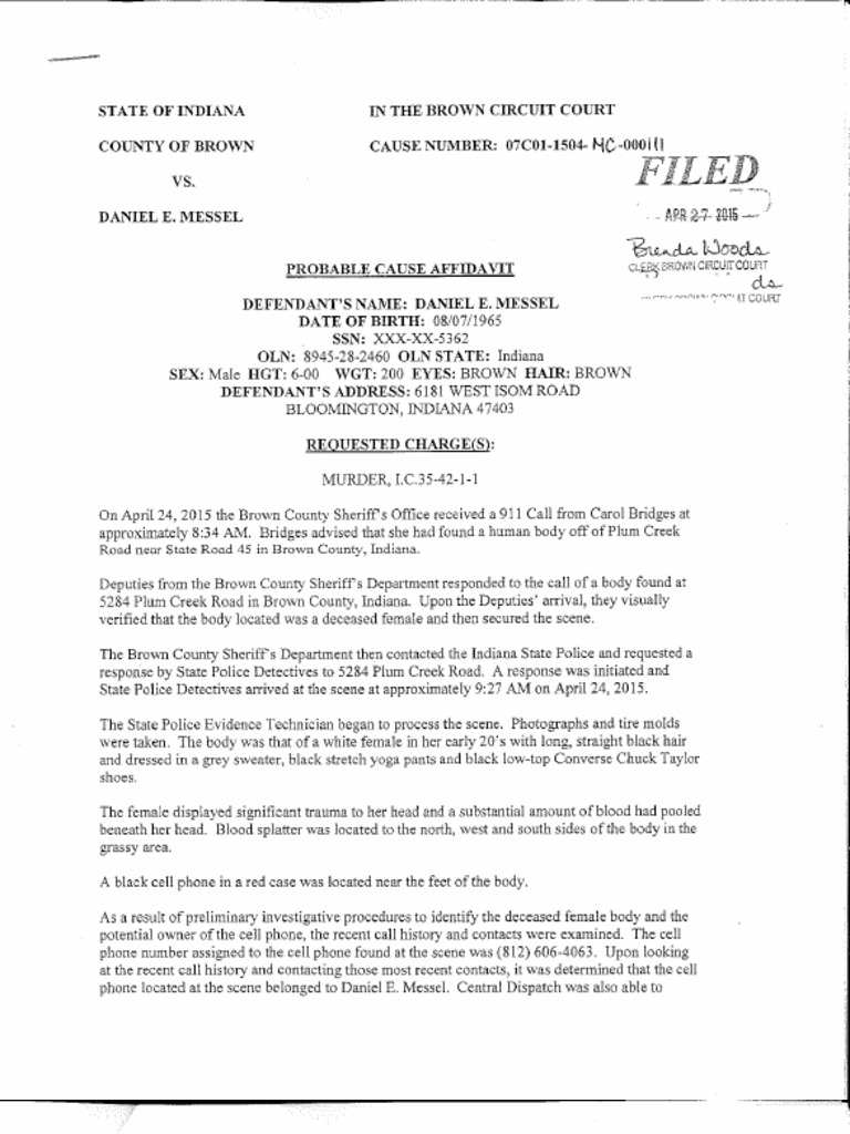 Probable Cause Affidavit | PDF