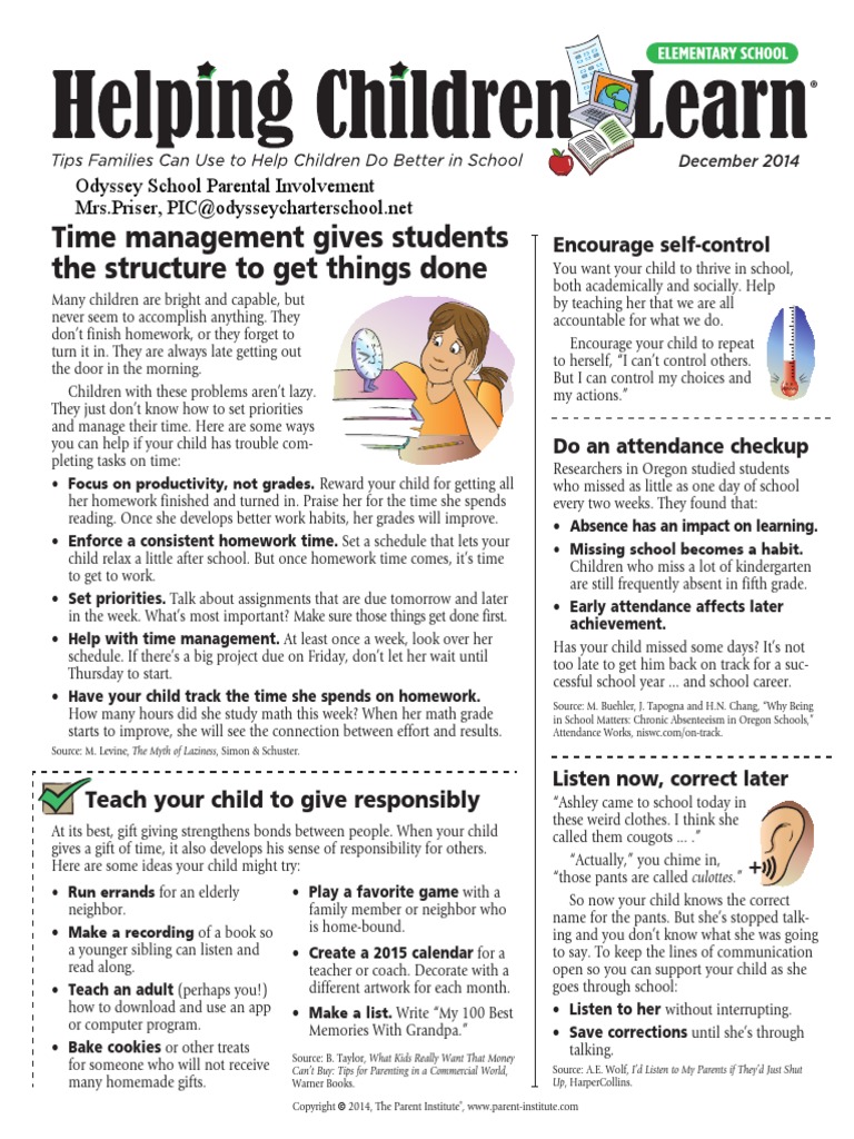 December 2014 - Helping Children Learn | PDF | Homework | Teaching And ...