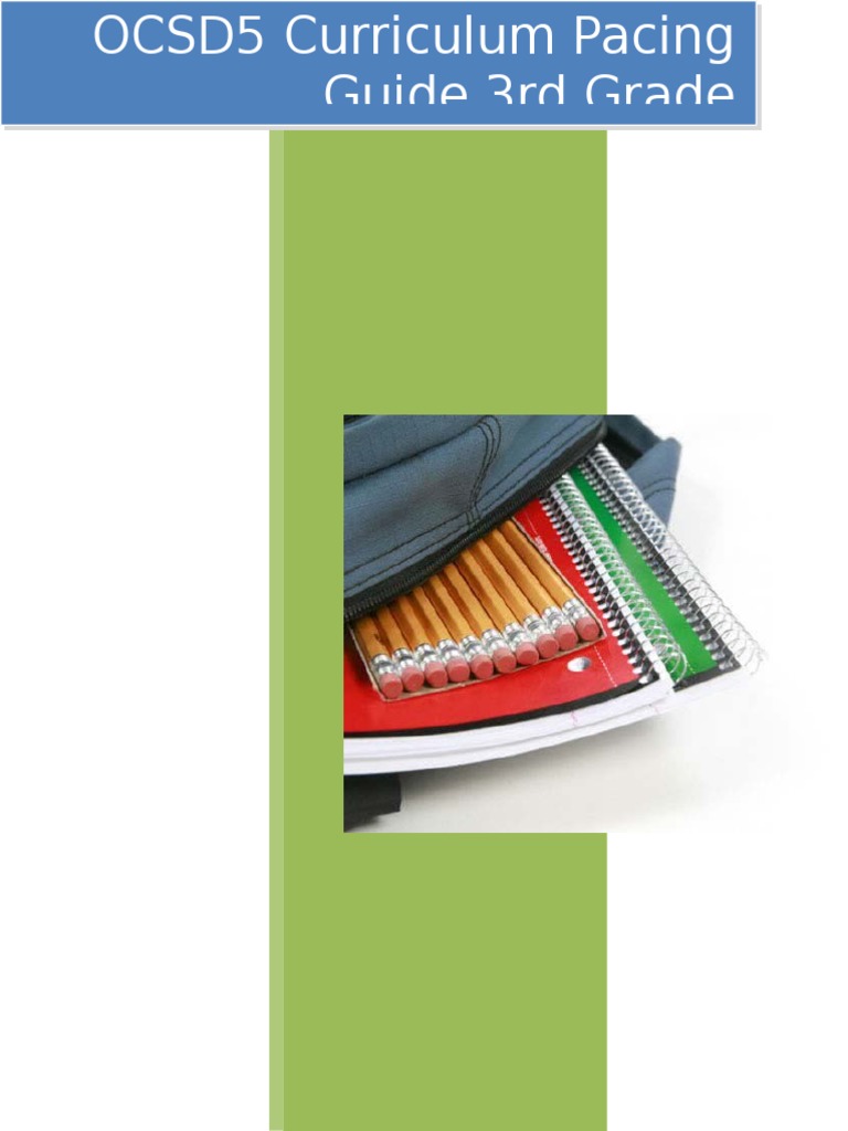 3rd Grade Math Pacing Guide 2014-2015 | PDF | National Council Of ...