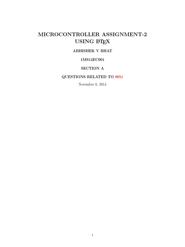 Microcontroller Pdf Computer Data Storage Central Processing Unit