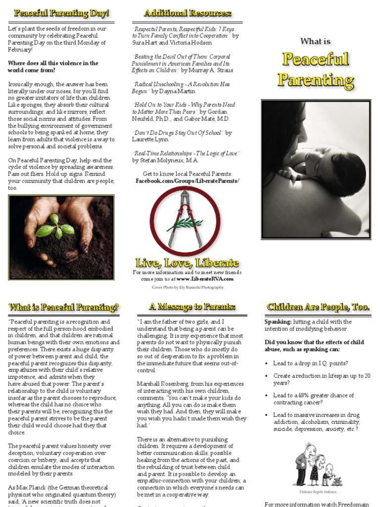 Peaceful Parenting Pamphlet | Download Free PDF | Parenting | Relationships