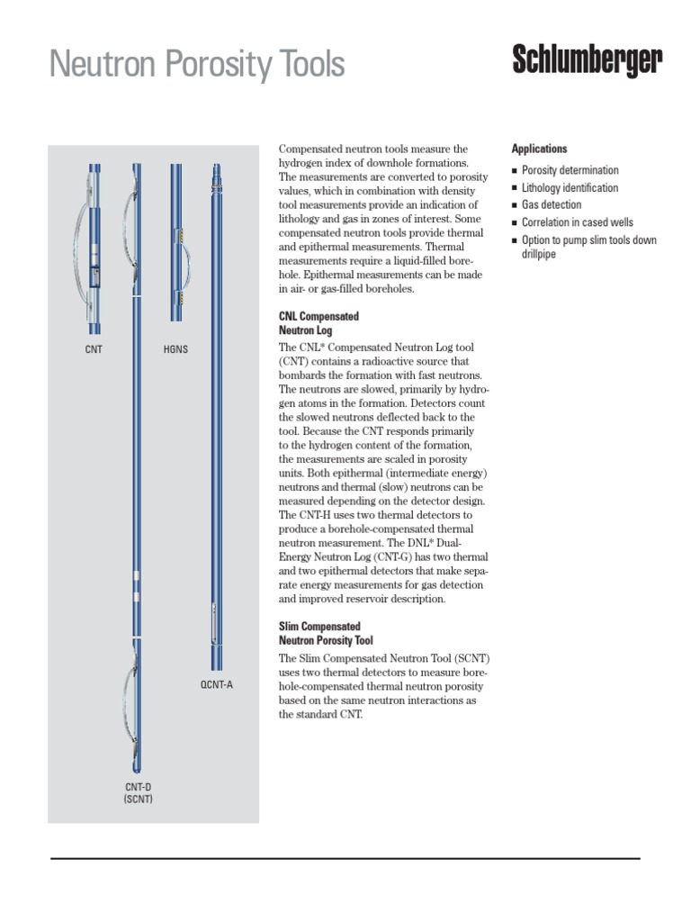 CNT Neutron Porosity Tool | PDF | Plutonium | Neutron
