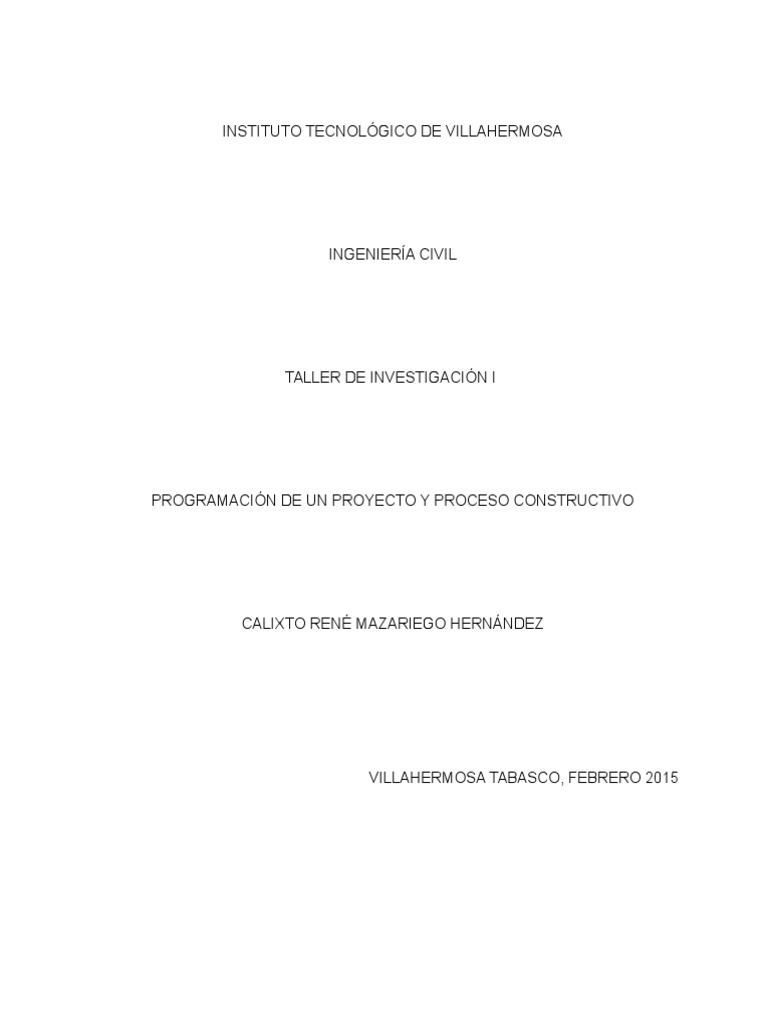 Marco Teorico de Metodos de Programacion | PDF | Planificación | Ingeniería