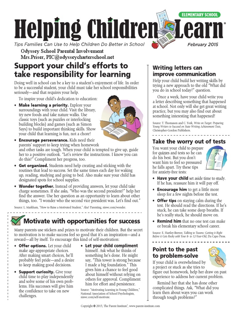 February 2015 - Helping Children Learn | PDF | Homework | Motivation