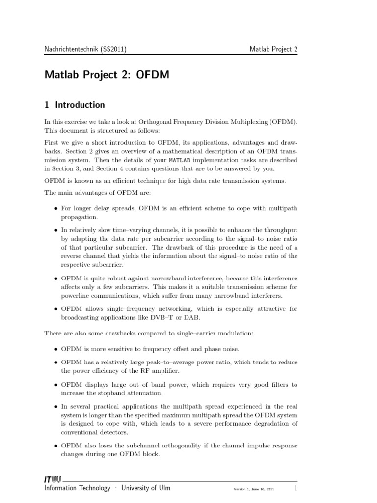 OFDM | PDF | Orthogonal Frequency Division Multiplexing ...
