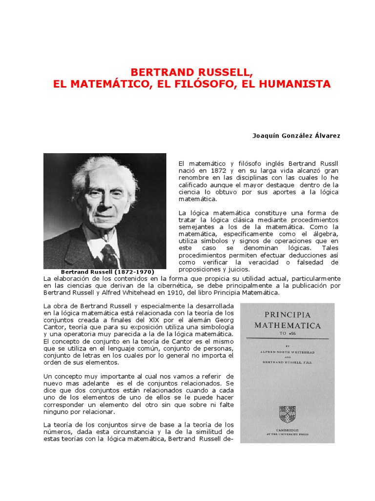 Russell 01 | PDF | Bertrand Russell | Lógica