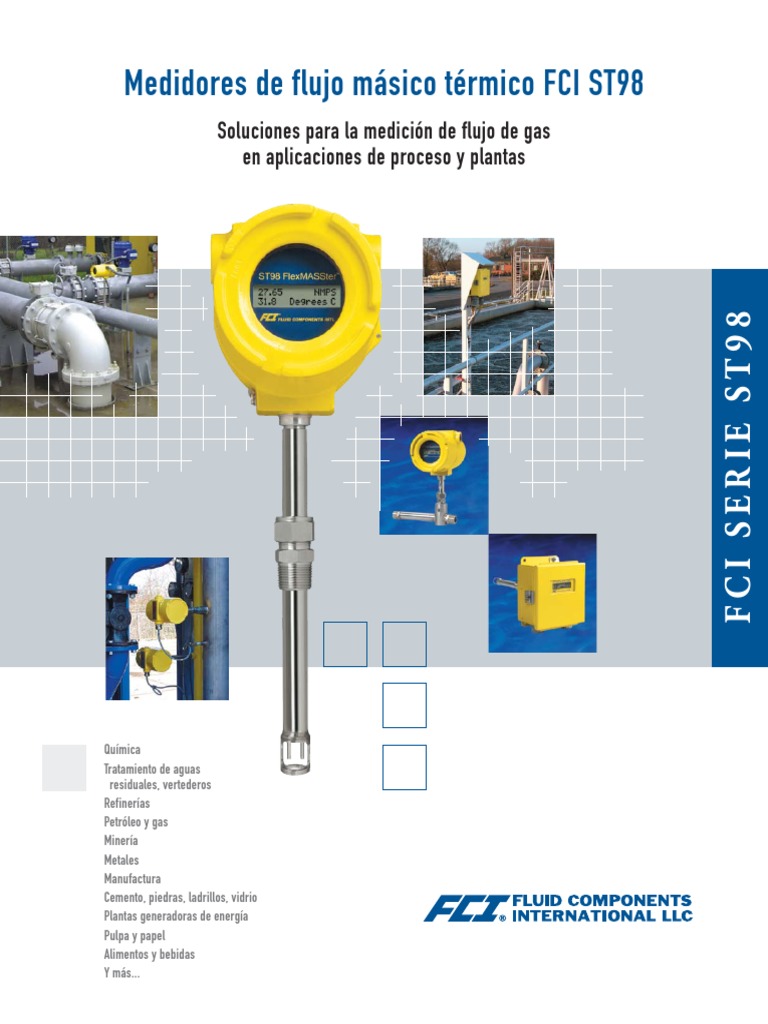 Medidores de Flujo Másico Térmico FCI ST98 | PDF | Calibración | Cloro