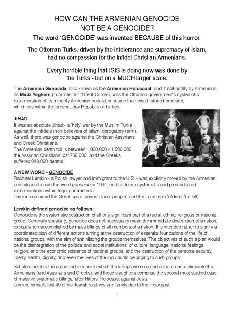How Can The Armenian Genocide Not Be A Genocide? | PDF | Armenian ...