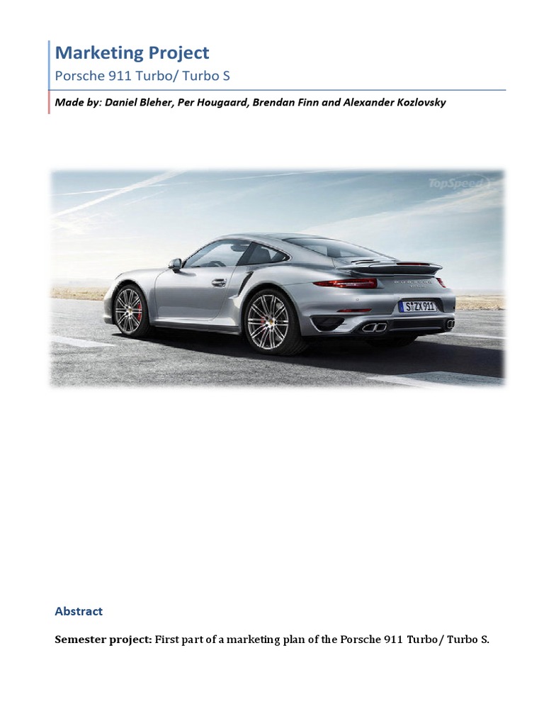 Marketing - Plan - Porsche (Final Report) PDF | PDF | Swot Analysis ...