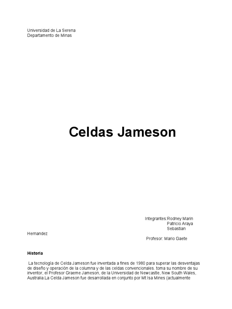Celda Jameson | PDF | Partículas | Química