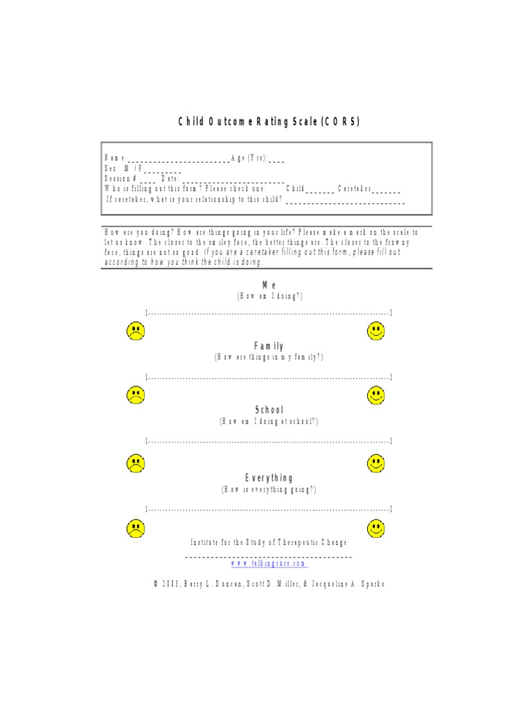 Outcome Rating Scales | PDF