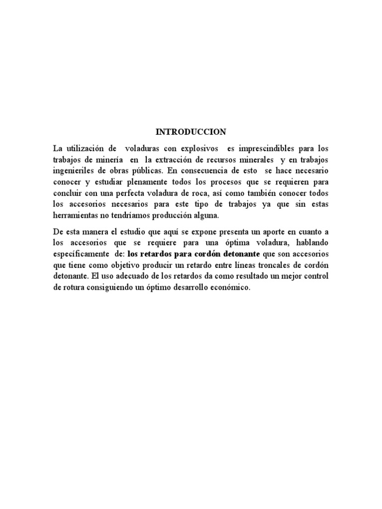 Retardadores de Cordón Detonante | PDF | Material explosivo | Aluminio
