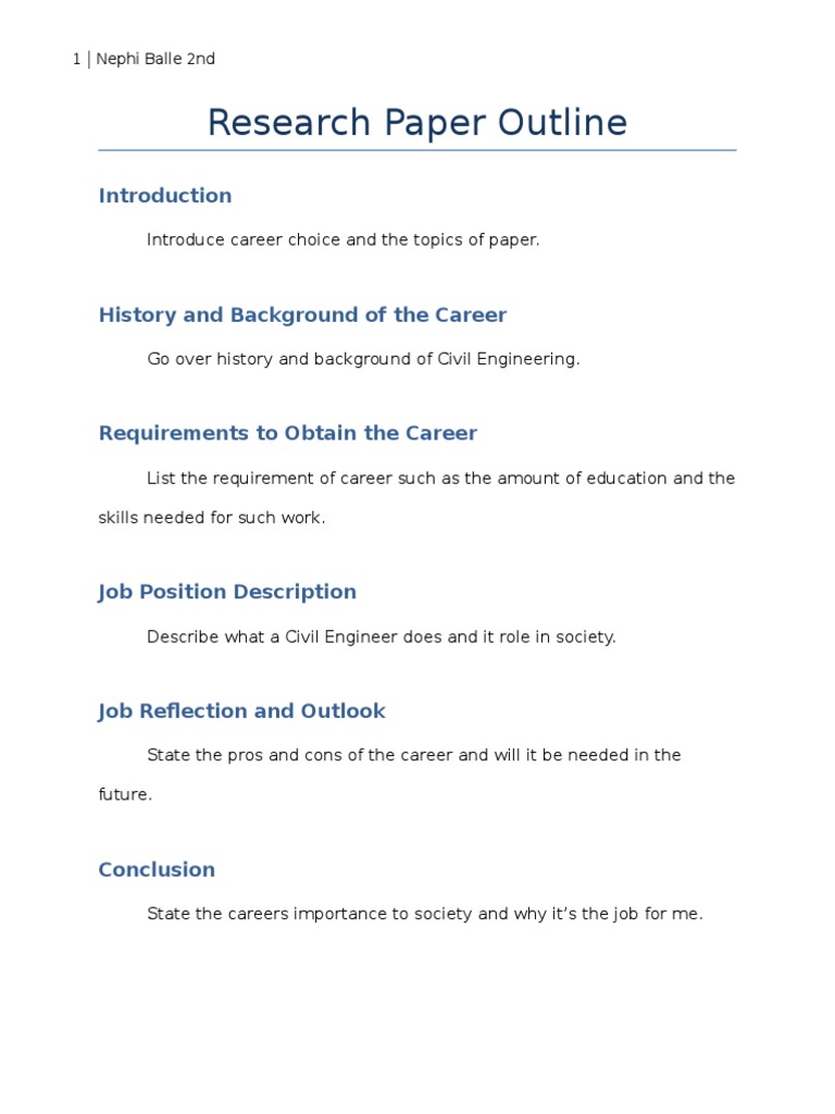 Civil Engineer Research Paper | PDF | Engineer | Civil Engineering