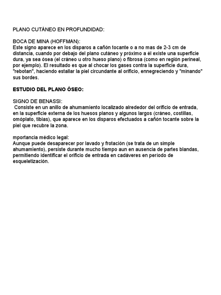 Boca de Mina y Signo de Benassi | PDF