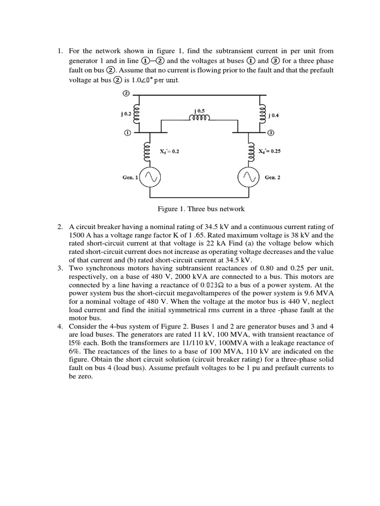 Calculation of Fault Currents and Voltages for Various Fault Conditions in Multi-Bus Power ...