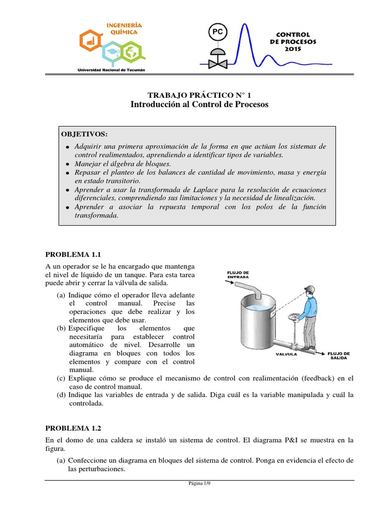 Control de Procesos: Fundamentos y Ejercicios | PDF | Realimentación ...