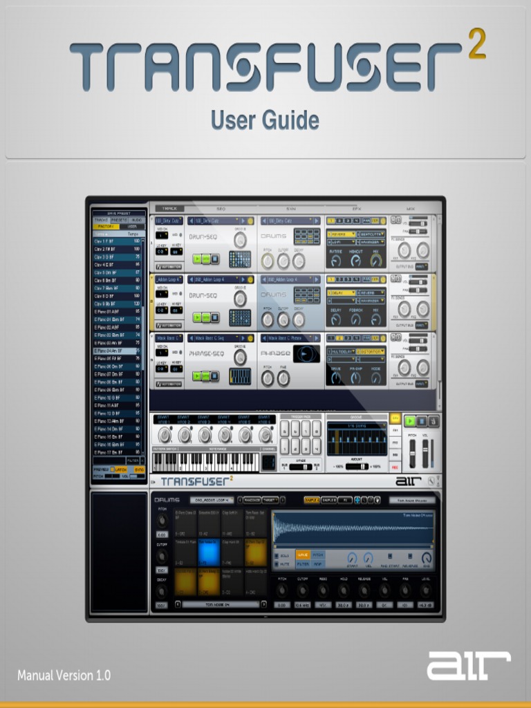 Transfuser 2 User Guide | PDF | Synthesizer | Drum Kit