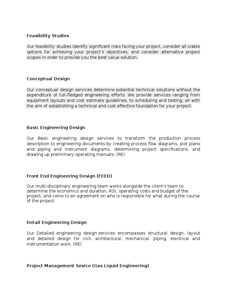 Feasibility Studies | Engineering Design Process | Production And ...
