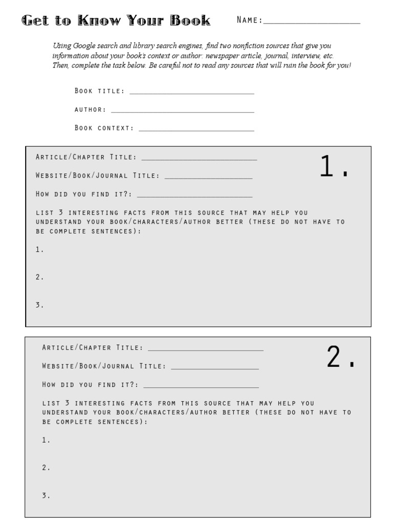 Book Research & Blog Guide | PDF | Social Science | General Fiction
