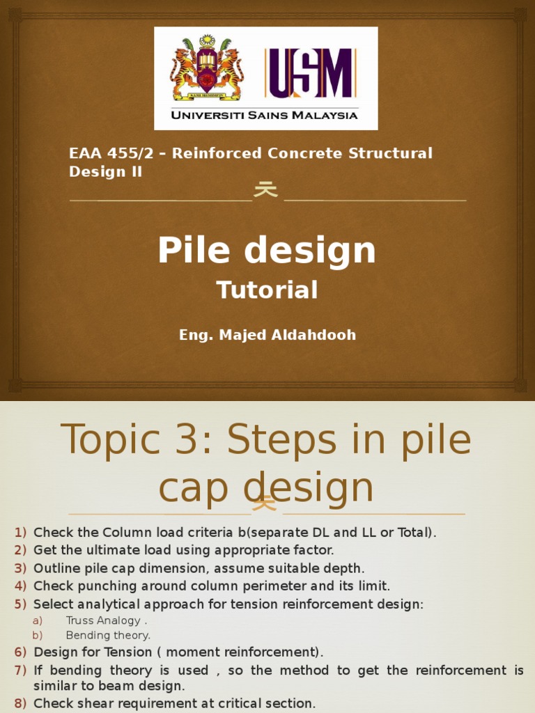 Pile Cap Design 1 | PDF | Deep Foundation | Bending
