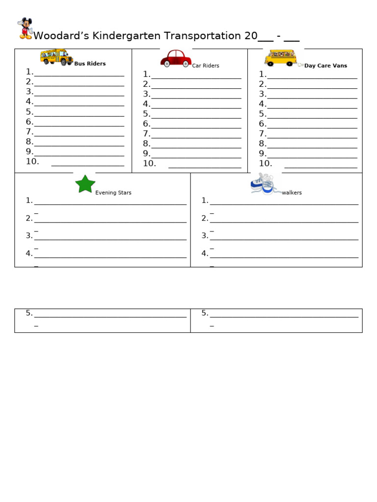 Transportation Chart | PDF