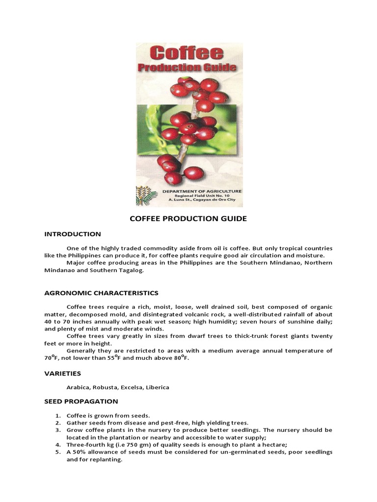 Coffee Production Philippines | PDF | Coffee | Seed