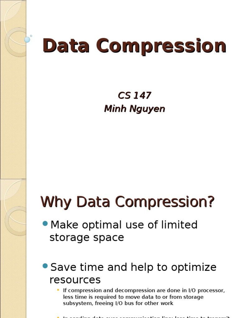 Data Compression | Download Free PDF | Data Compression | Algorithms