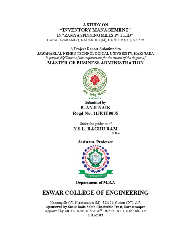 Project For Mba | Download Free PDF | Master Of Business Administration ...