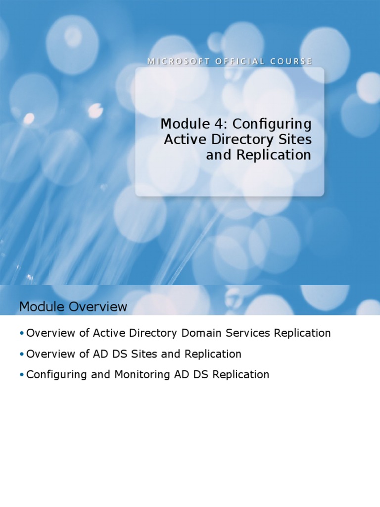 04 Configuring Active Directory Sites and Replication | PDF | Active ...
