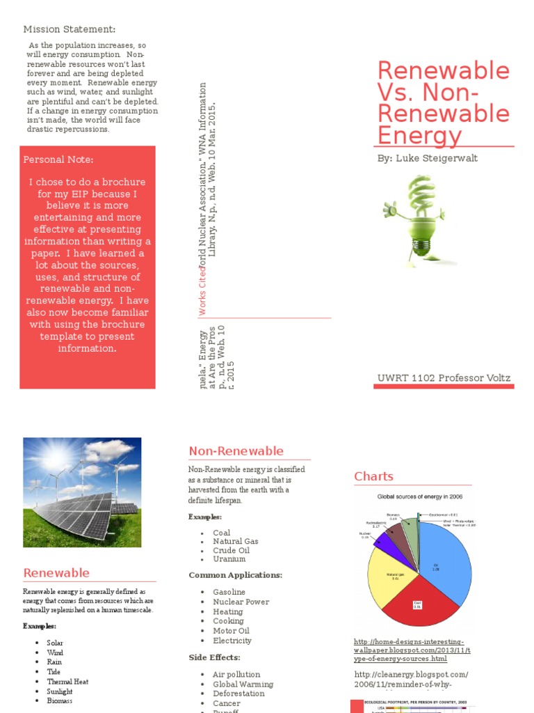 Renewable vs. Non-Renewable Energy Guide | PDF | Science & Mathematics