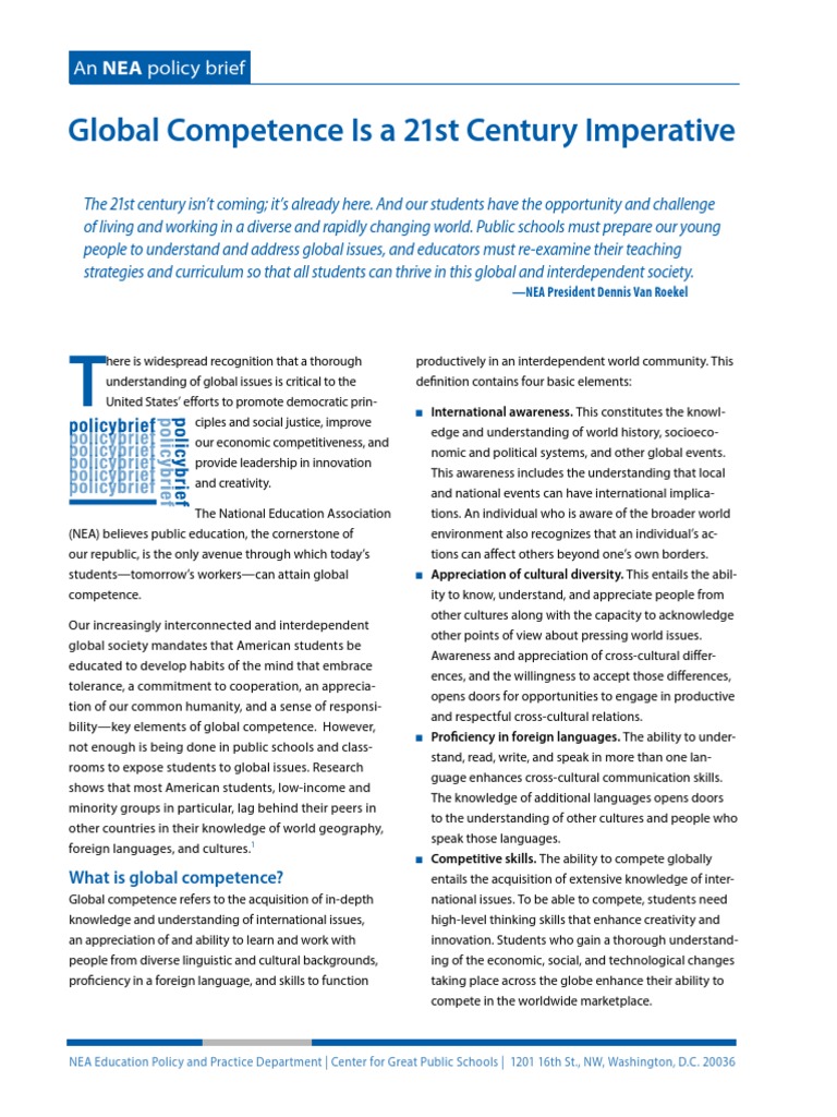 Global Competence | Teachers | The United States