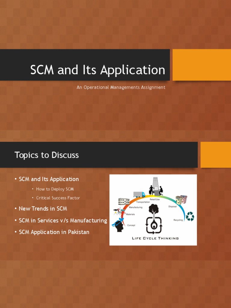 SCM and Its Application: An Operational Managements Assignment | PDF ...