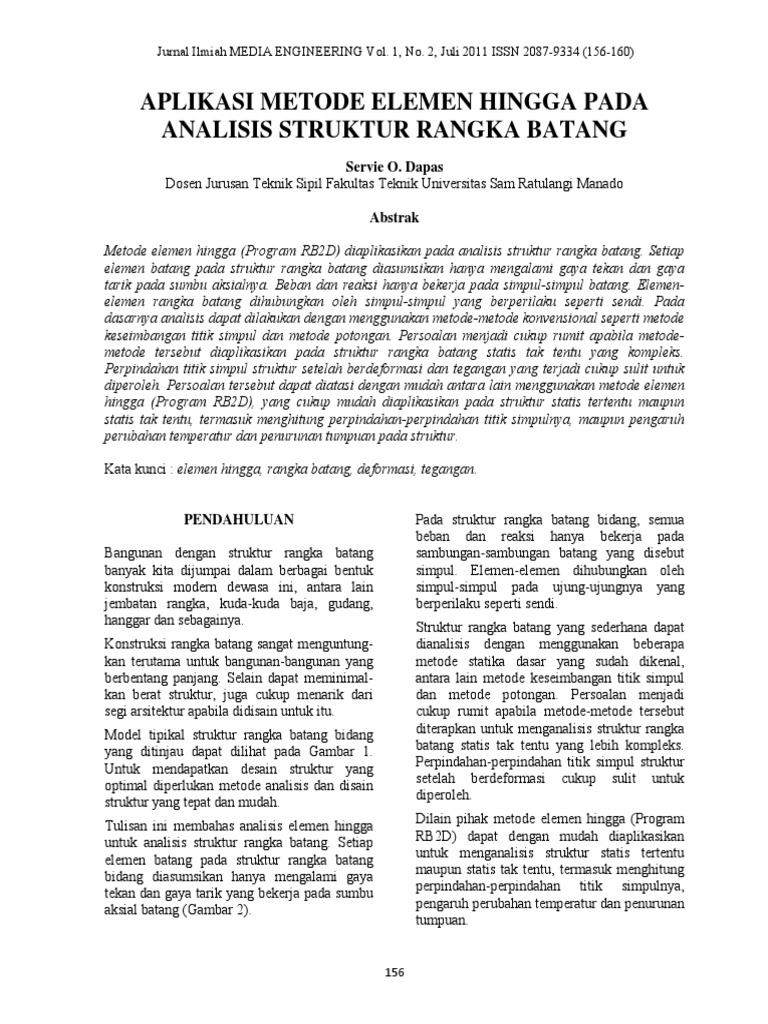 Analisis Rangka Batang dengan Elemen Hingga | PDF