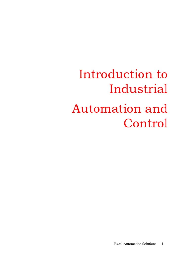 Introduction To Industrial Automation and Control PDF | PDF | Automation | Control Theory