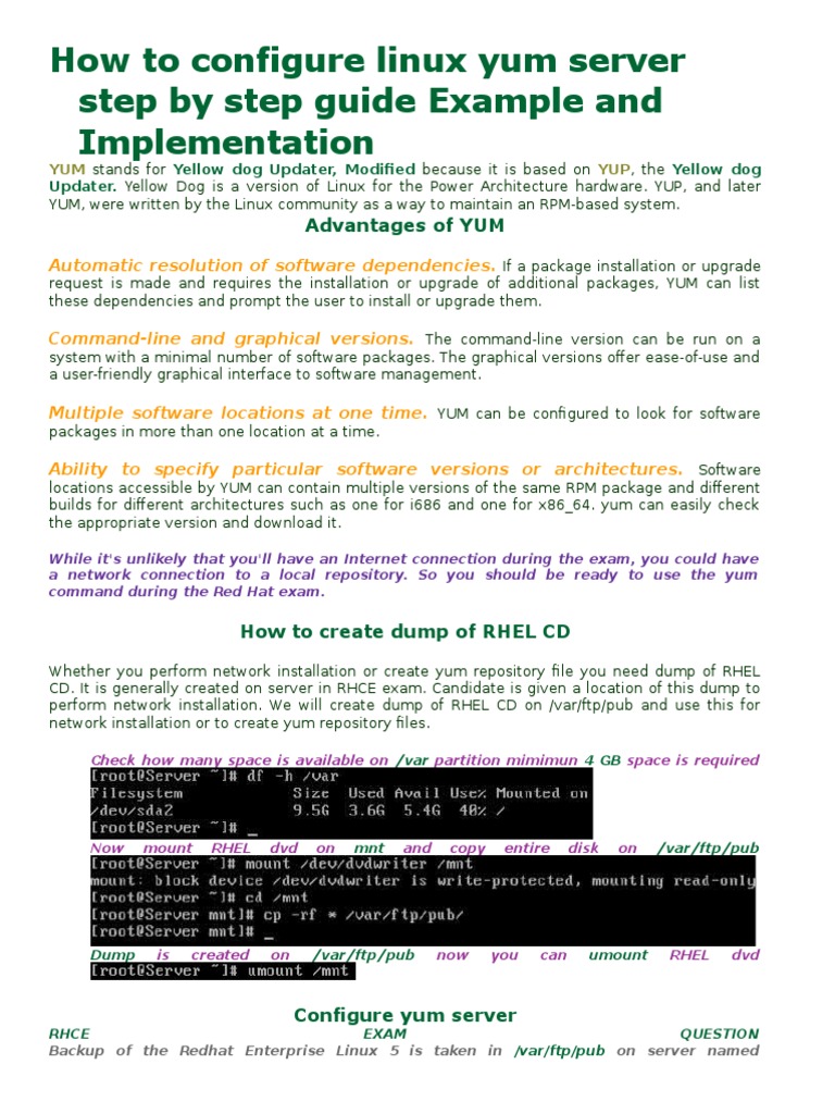 How To Configure Linux Yum Server Step by Step Guide Example and ...
