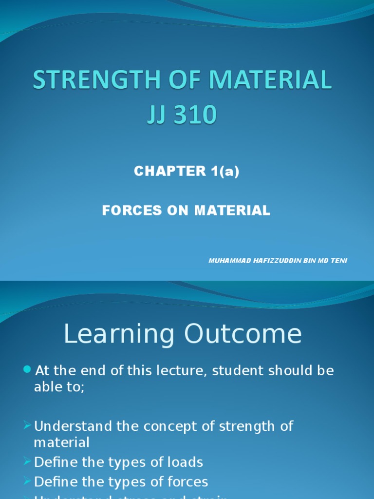 Forces and Strength of Materials Overview | PDF | Deformation ...
