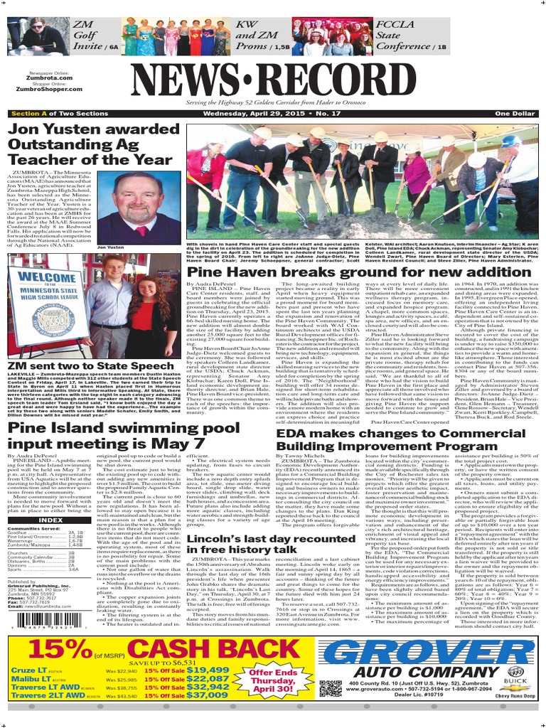 NewsRecord15 04 29 | PDF | Taxes | Darth Vader