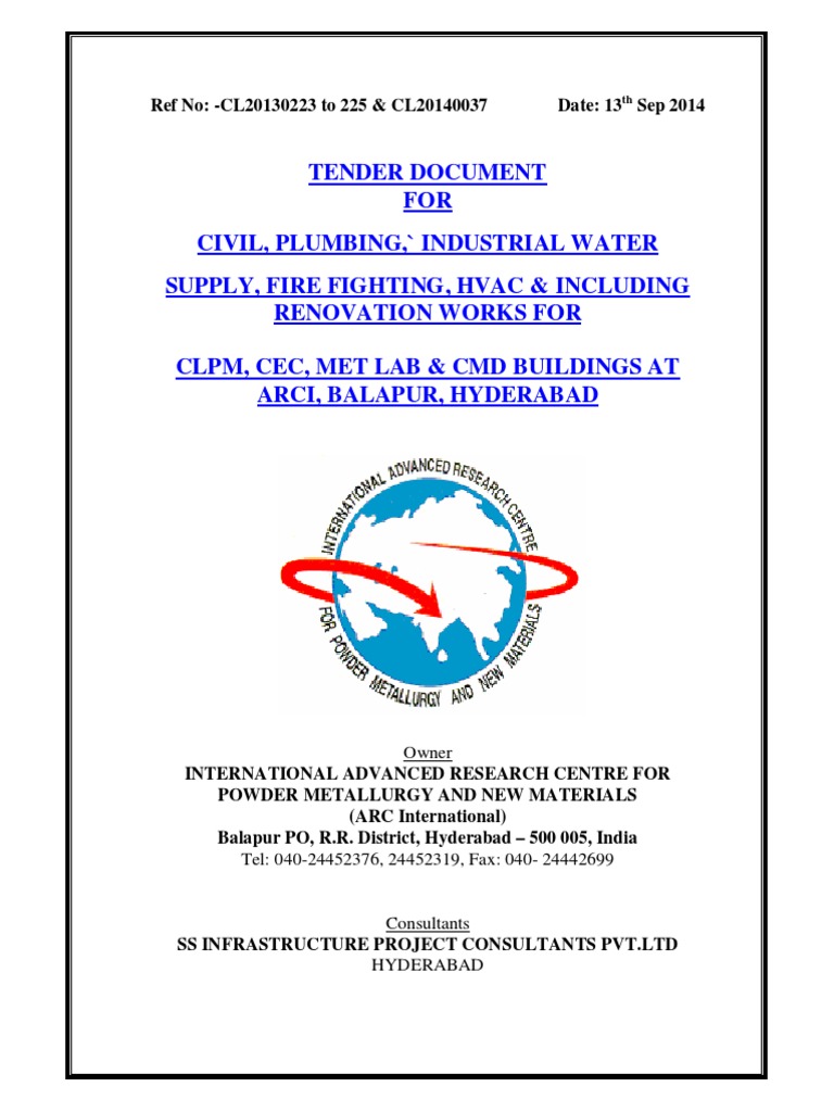 Sample Tender Document | PDF | Taxes | Value Added Tax