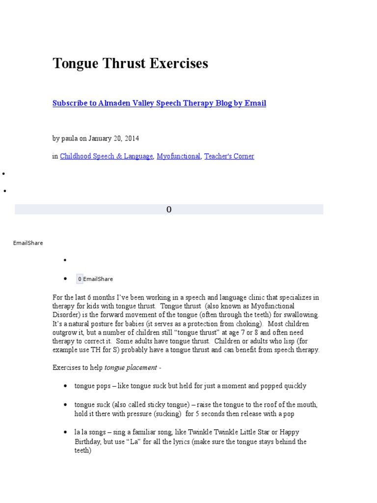 Tongue Thrust Exercises | Tongue | Mouth