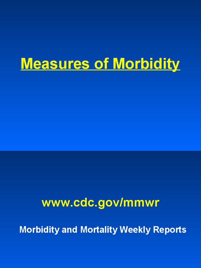 Morbidity - Epidemiology | Incidence (Epidemiology) | Prevalence