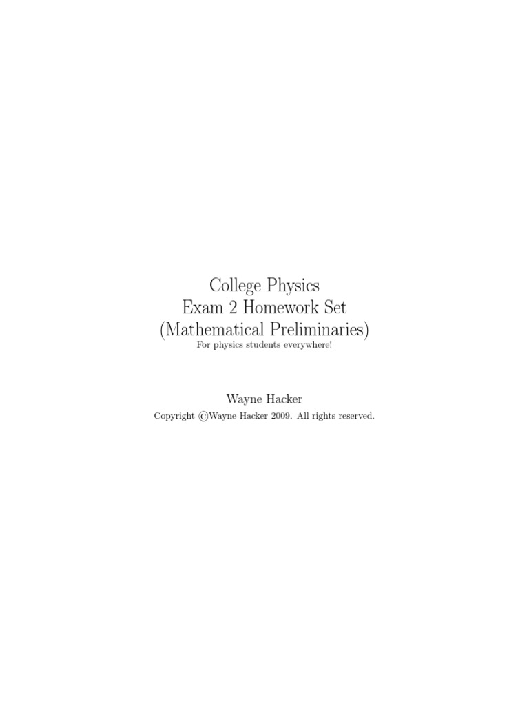 Physics121 Exam2 Homework Set | PDF | Angle | Classical Mechanics