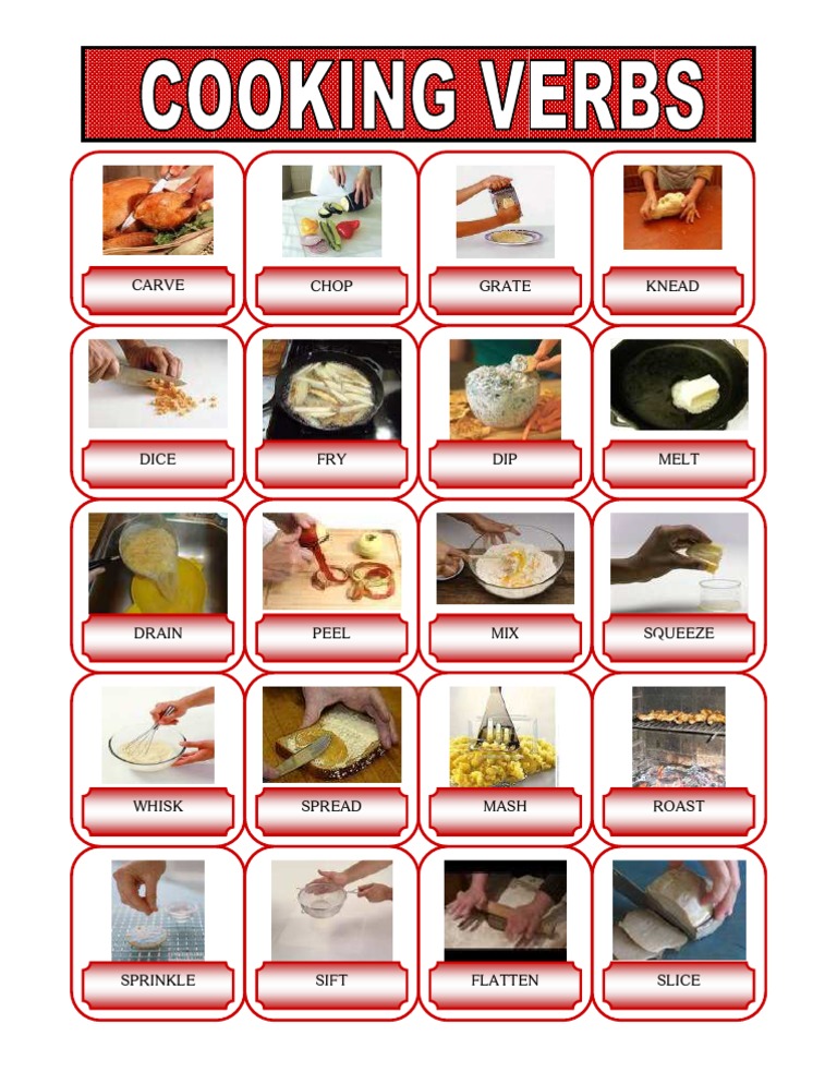 Cooking Verbs | PDF