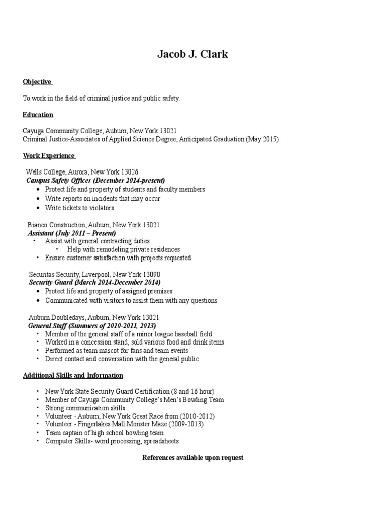 J Clark, Resume | PDF