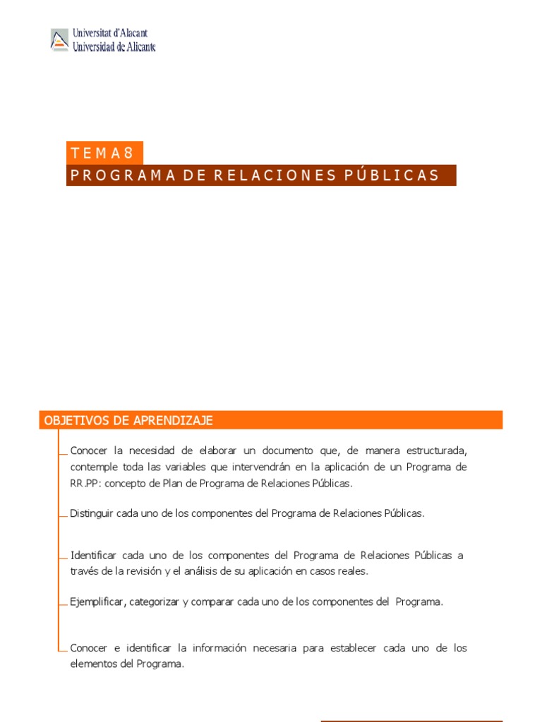 Tema 8. Programa de RRPP | PDF | Relaciones públicas | Barbie