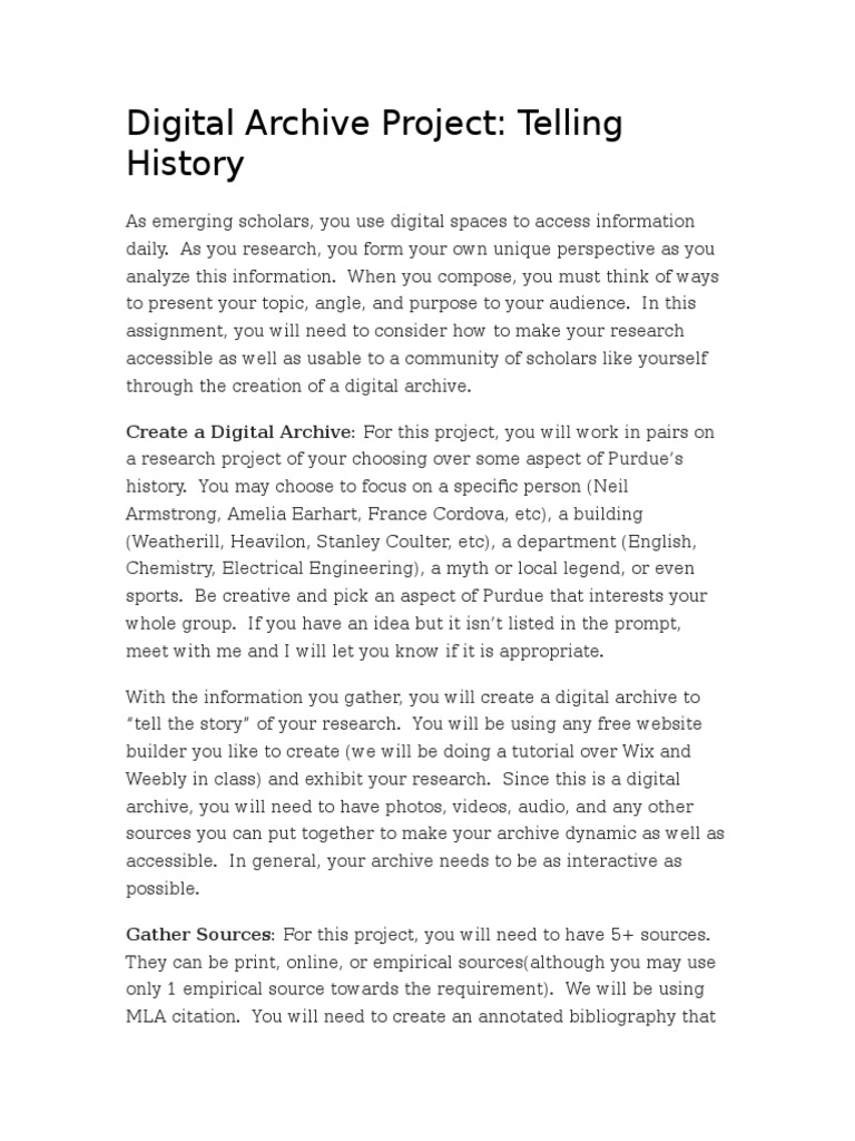 Digital Archive Project | PDF | Multimedia | Websites