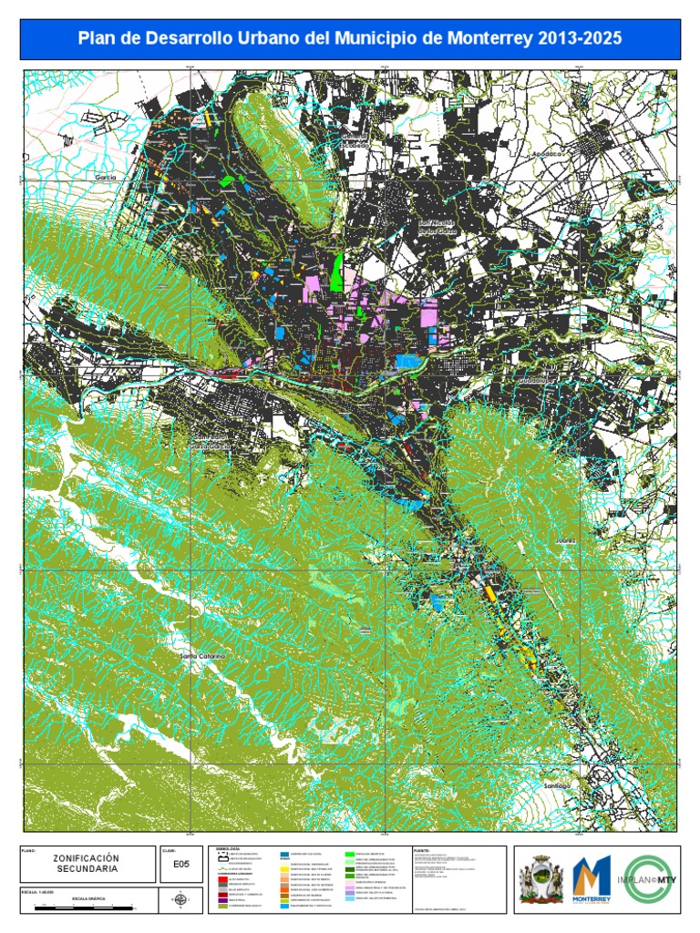 Mapa Desarrollo Urbano Monterrey | PDF | Gobierno | Naturaleza