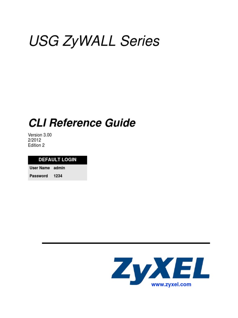 Zywall Usg 100 - 5 PDF | PDF | Radius | Command Line Interface