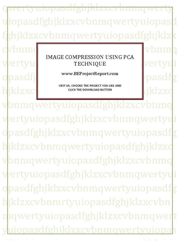 A19 Image Compression Using Pca Technique | PDF | Data Compression | Principal Component Analysis