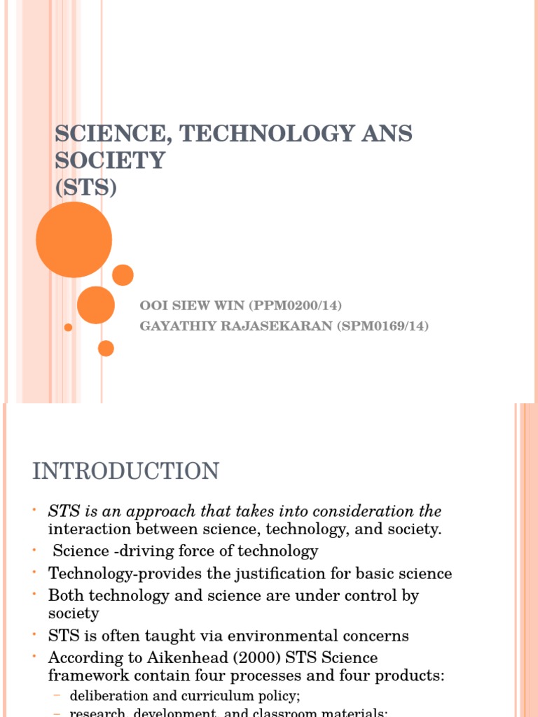Topic 1 - Science, Technology Ans Society | PDF | Science | Teachers
