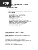 Trinity Gese Grade 5 Conversation Questions | PDF | Entertainment (General)